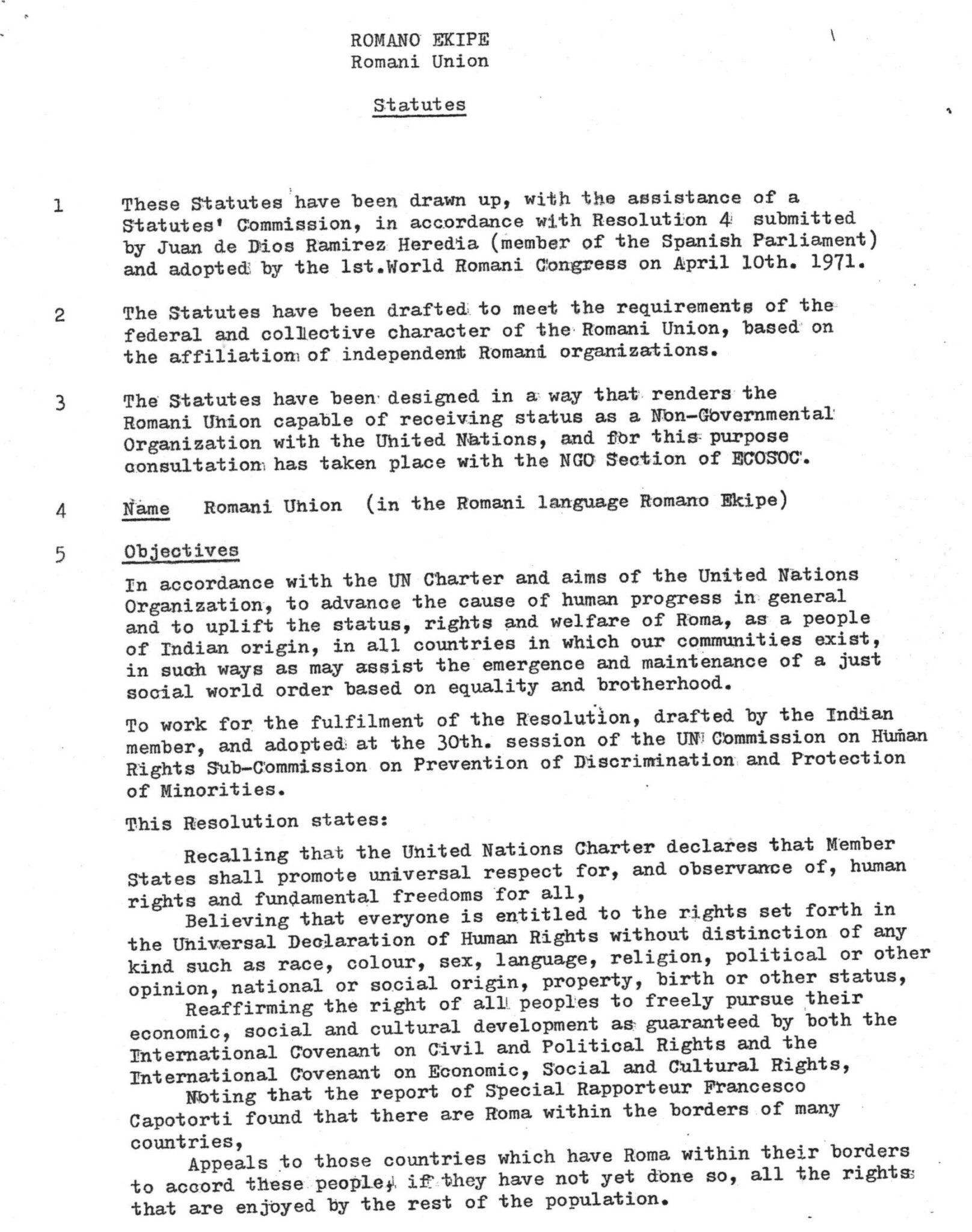 First World Roma Congress – WORLD ROMA CONGRESS